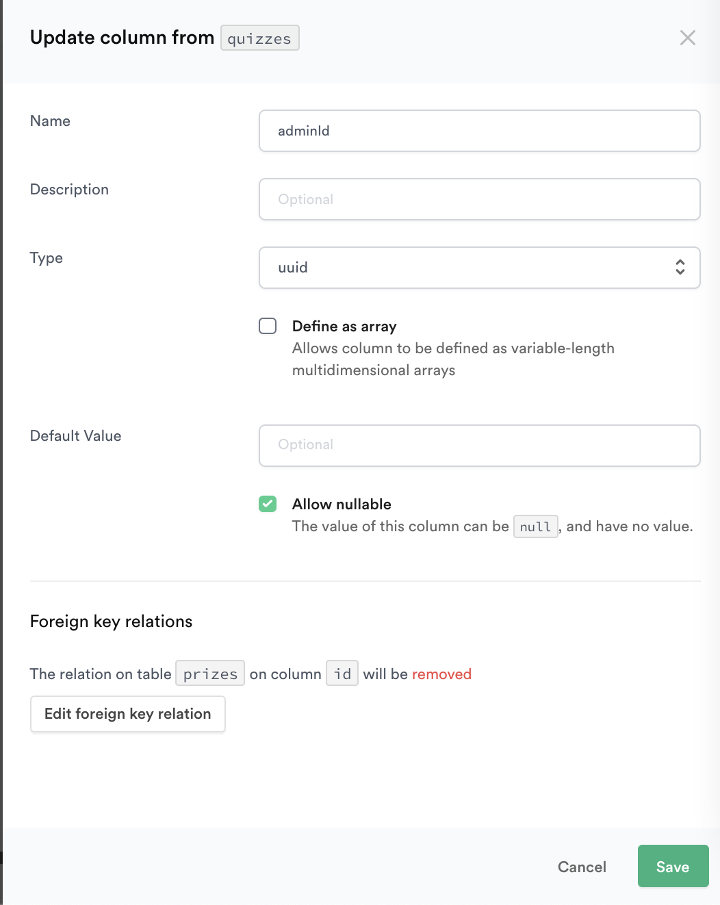 Editing/Removing fk is very buggy - doesnt work · Issue #2793 · supabase/supabase · GitHub