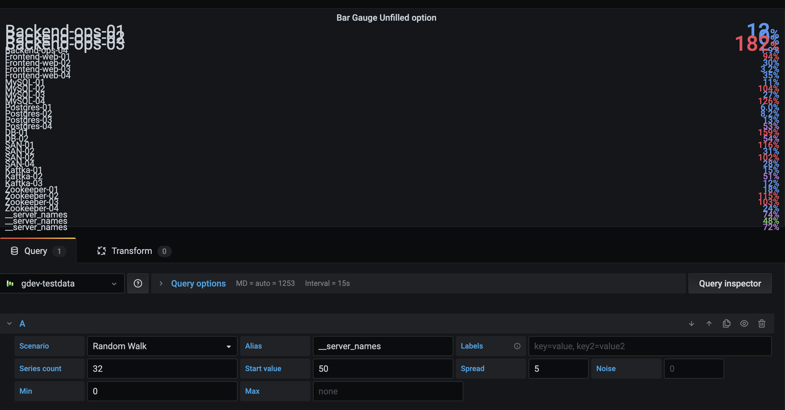 Edit Panel - Stat panel does not render chart correctly if there are more than 32 series · Issue ...