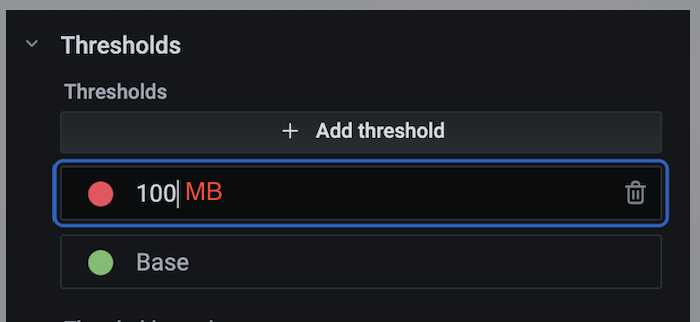 Panel Thresholds: Allow Units while applying thresholds · Issue #25237 · grafana/grafana · GitHub
