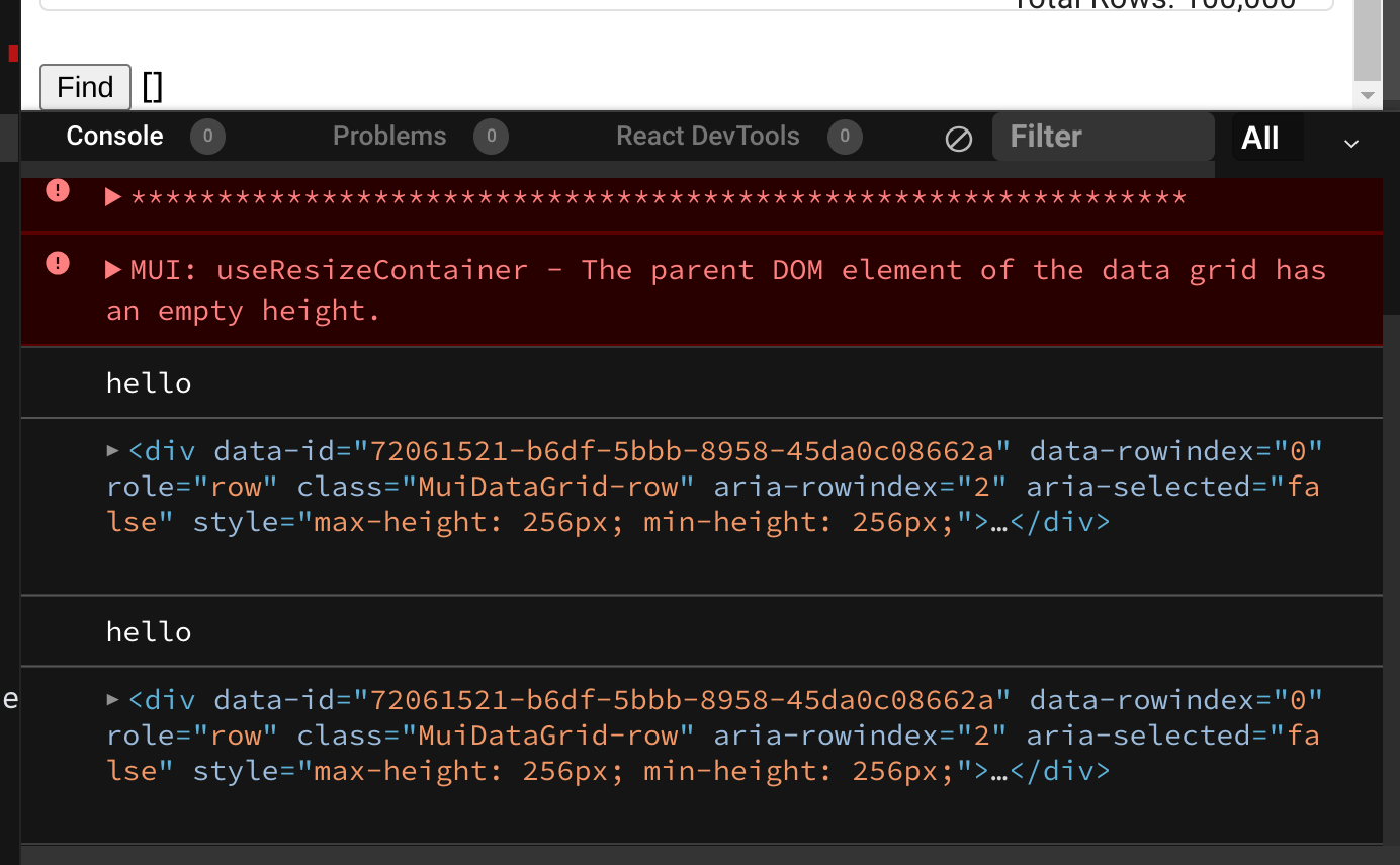 [DataGrid] getRowElement returning null · Issue #10036 · mui/mui-x · GitHub
