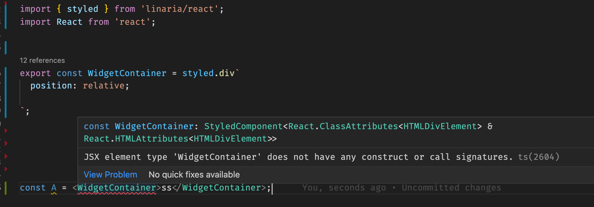 JSX element type 'Wrapper' does not have any construct or call signatures. · Issue #870 ...