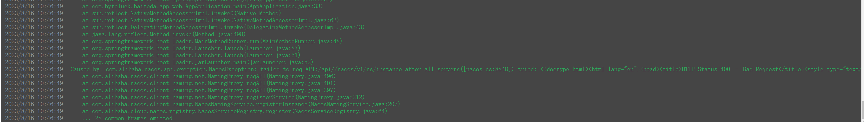 nacos 2.2.2 集群部署，调用注册中心的时候，三个节点只有一个节点可以用，另外两个节点报错400 · Issue #10345 · alibaba/nacos · GitHub