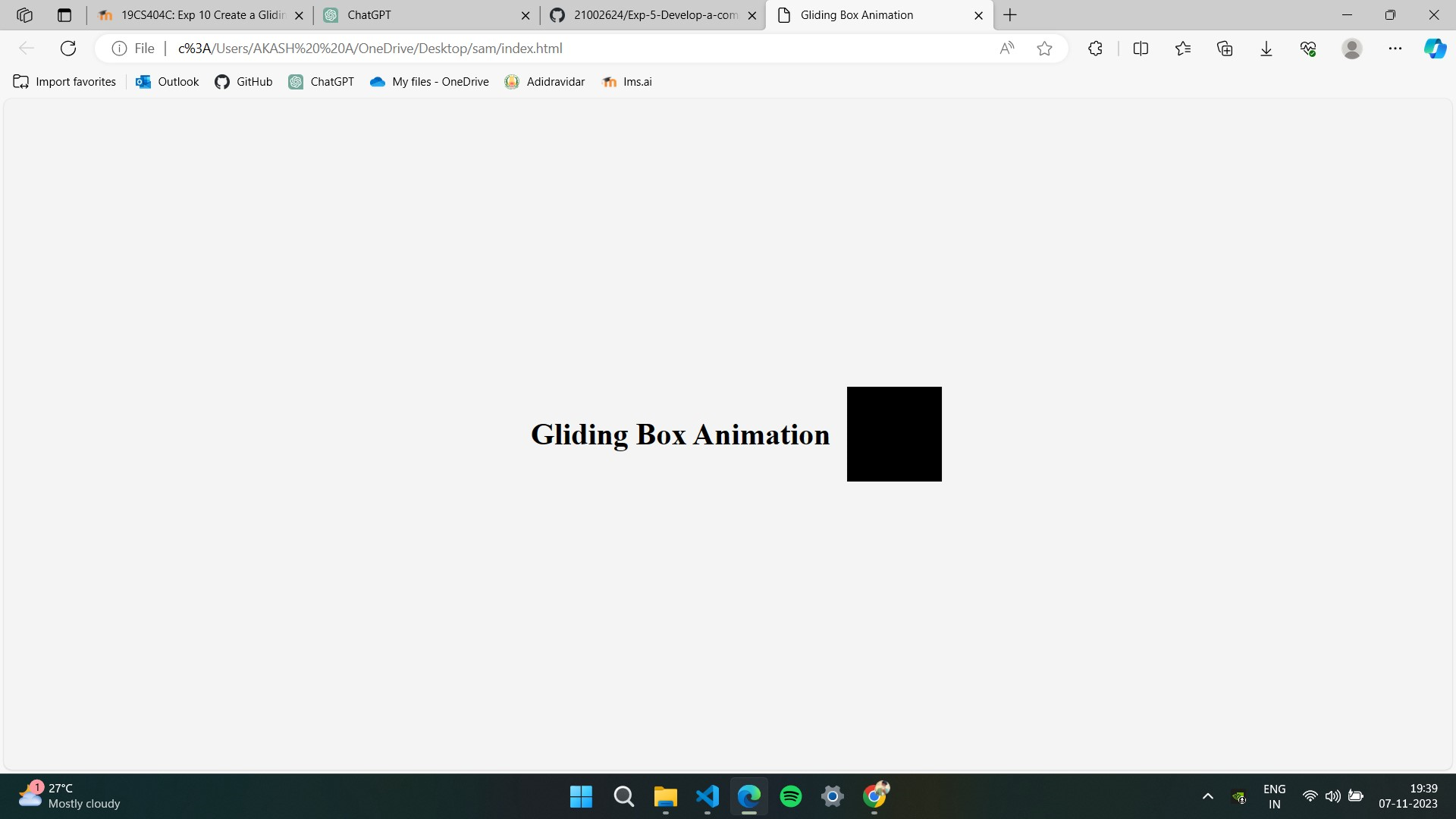 GitHub - dhinesh102004/Exp-10-Create-a-Gliding-box-using-CSS-Animation