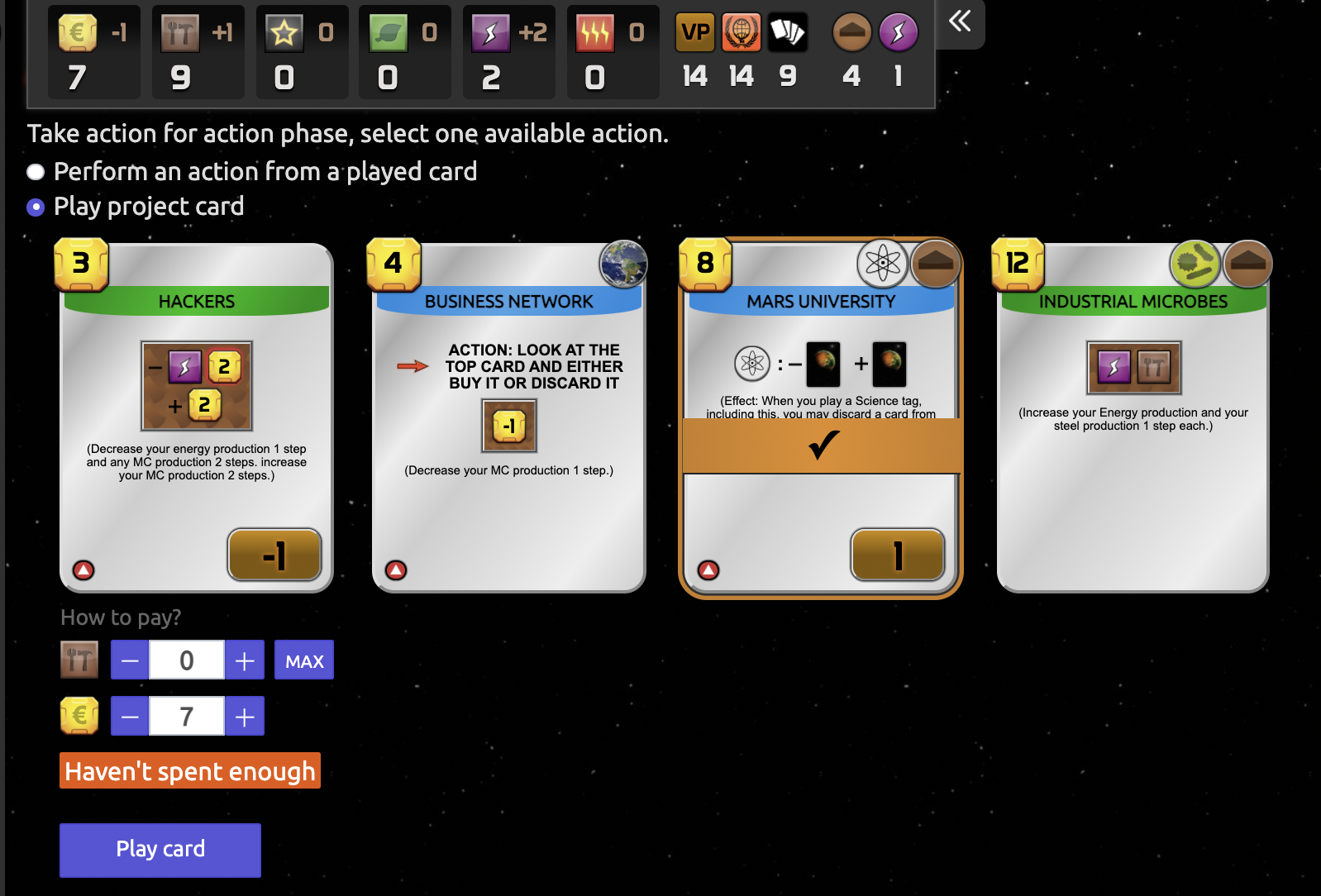 Bug: selectHowToPay is broken · Issue #2483 · terraforming-mars/terraforming-mars · GitHub