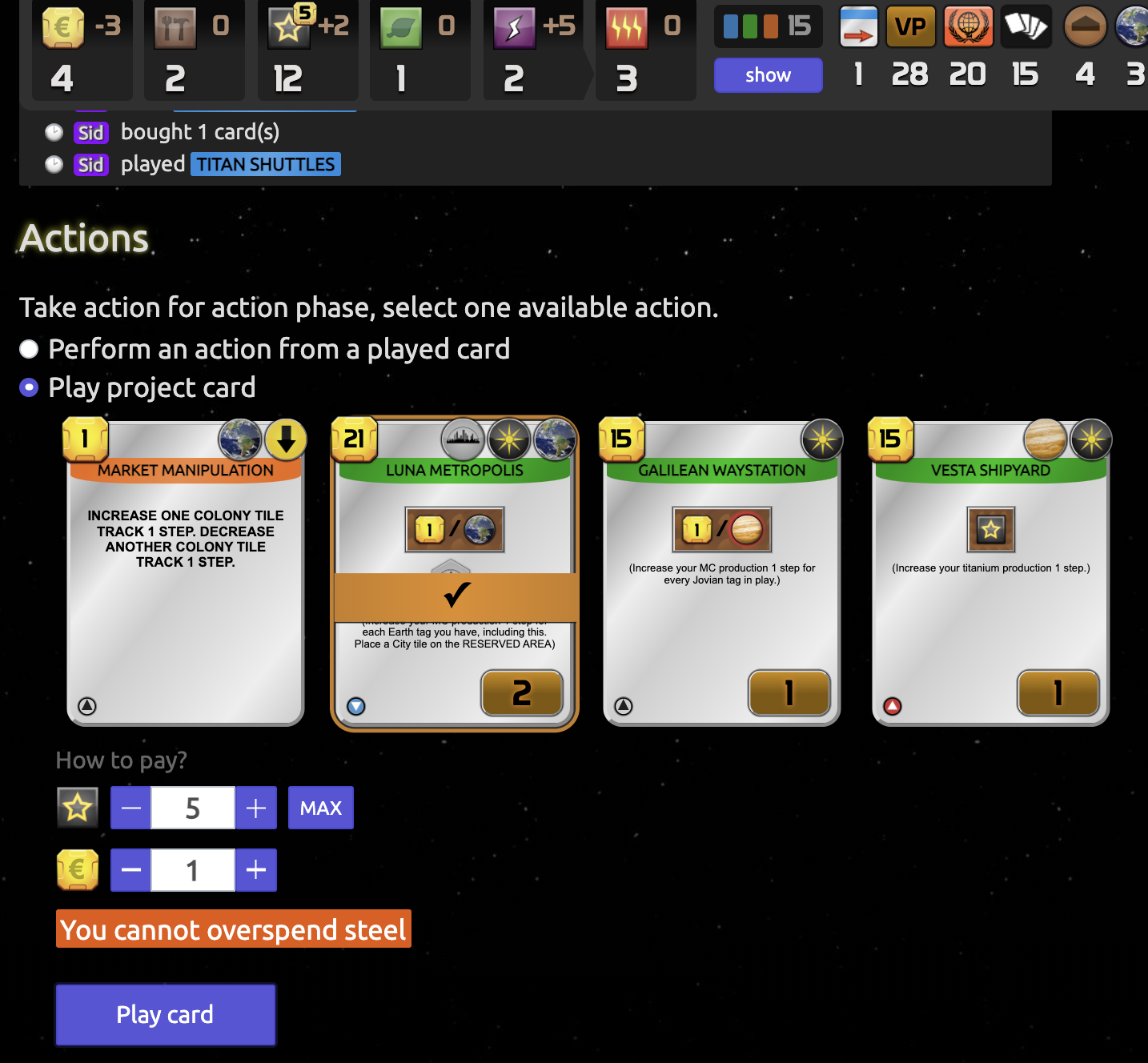 Critical Bug: SelectHowToPay · Issue #3042 · terraforming-mars/terraforming-mars · GitHub