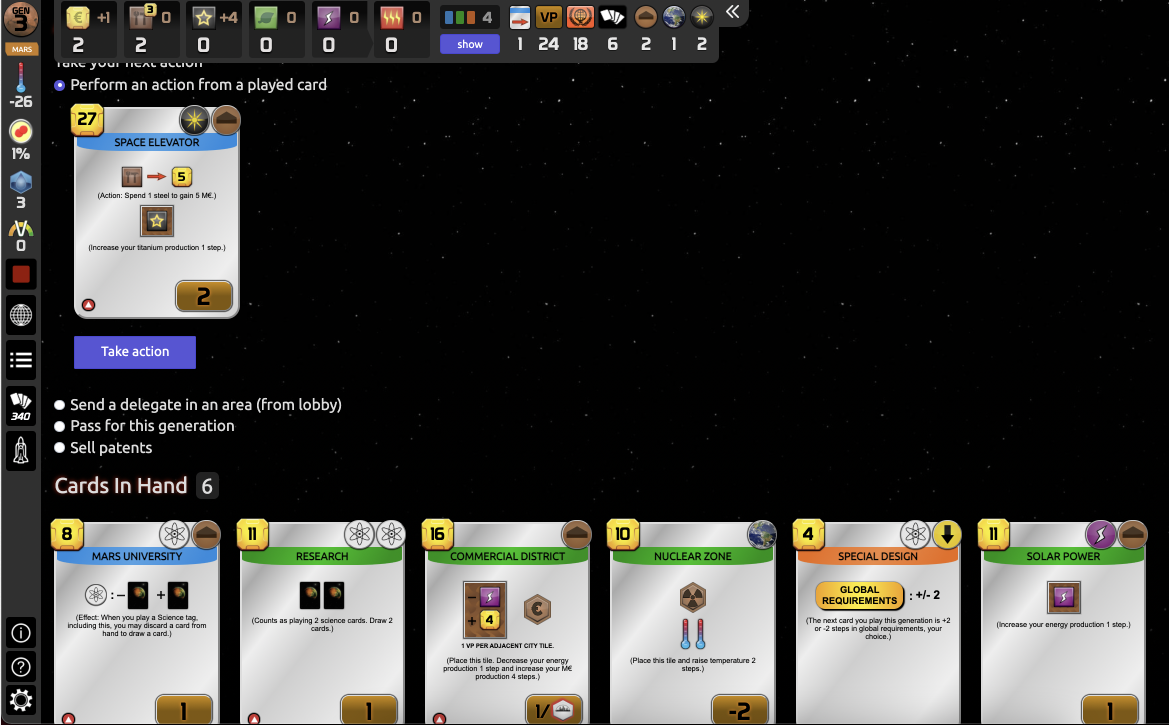 Cannot play some cards with steels during Agendas Policy that gives +1 steel value · Issue #3324 ...