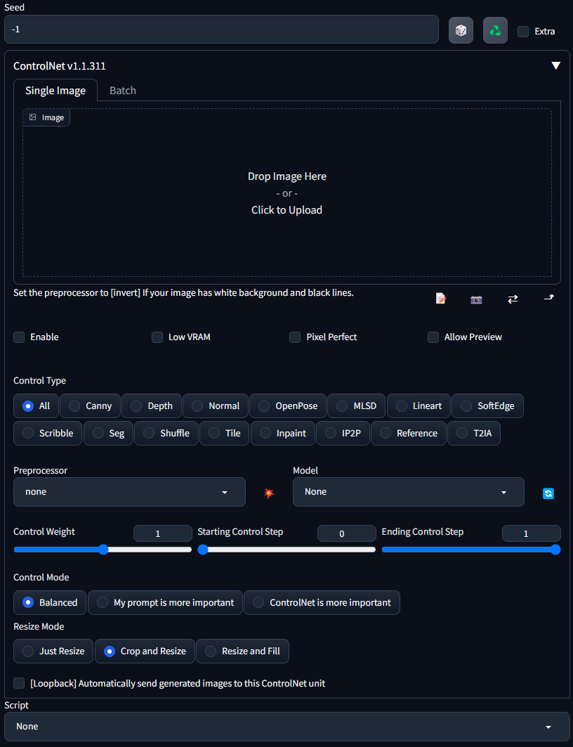 [Bug]: Controlnet ui Elements missing webui (Automatic1111/Vladmandic ...