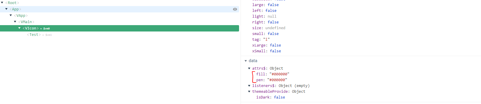 Bug Report V Icon Props No Longer Passed Through To Custom Component · Issue 12551