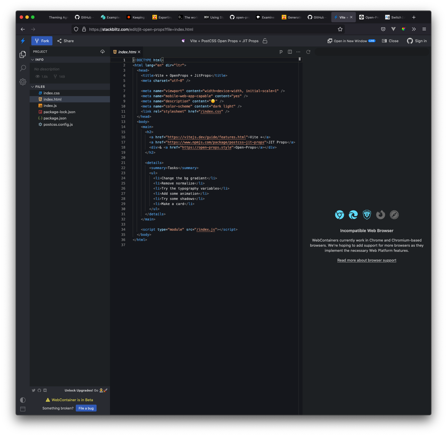Is Stackblitz Best for Demo? · Issue #103 · argyleink/open-props · GitHub
