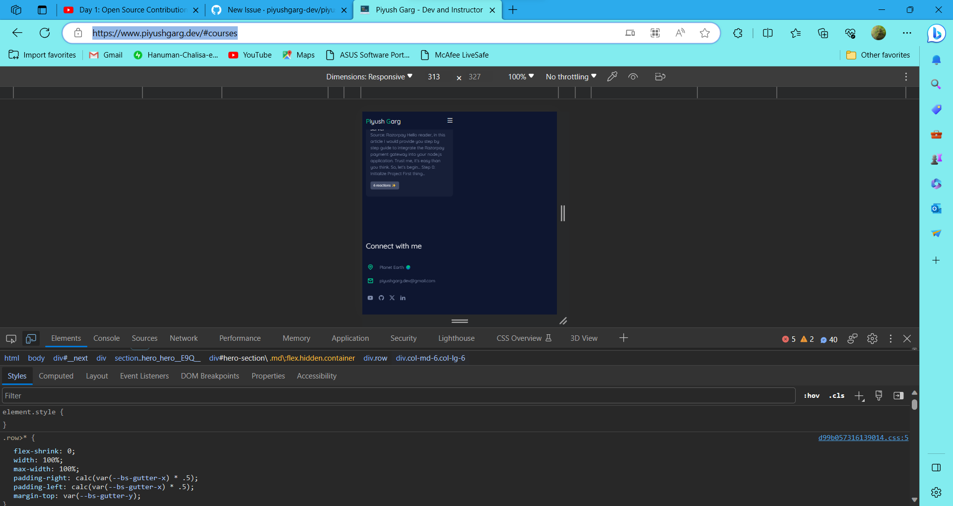Feature Footer Not At Center While Width Less Than 300px · Issue 969