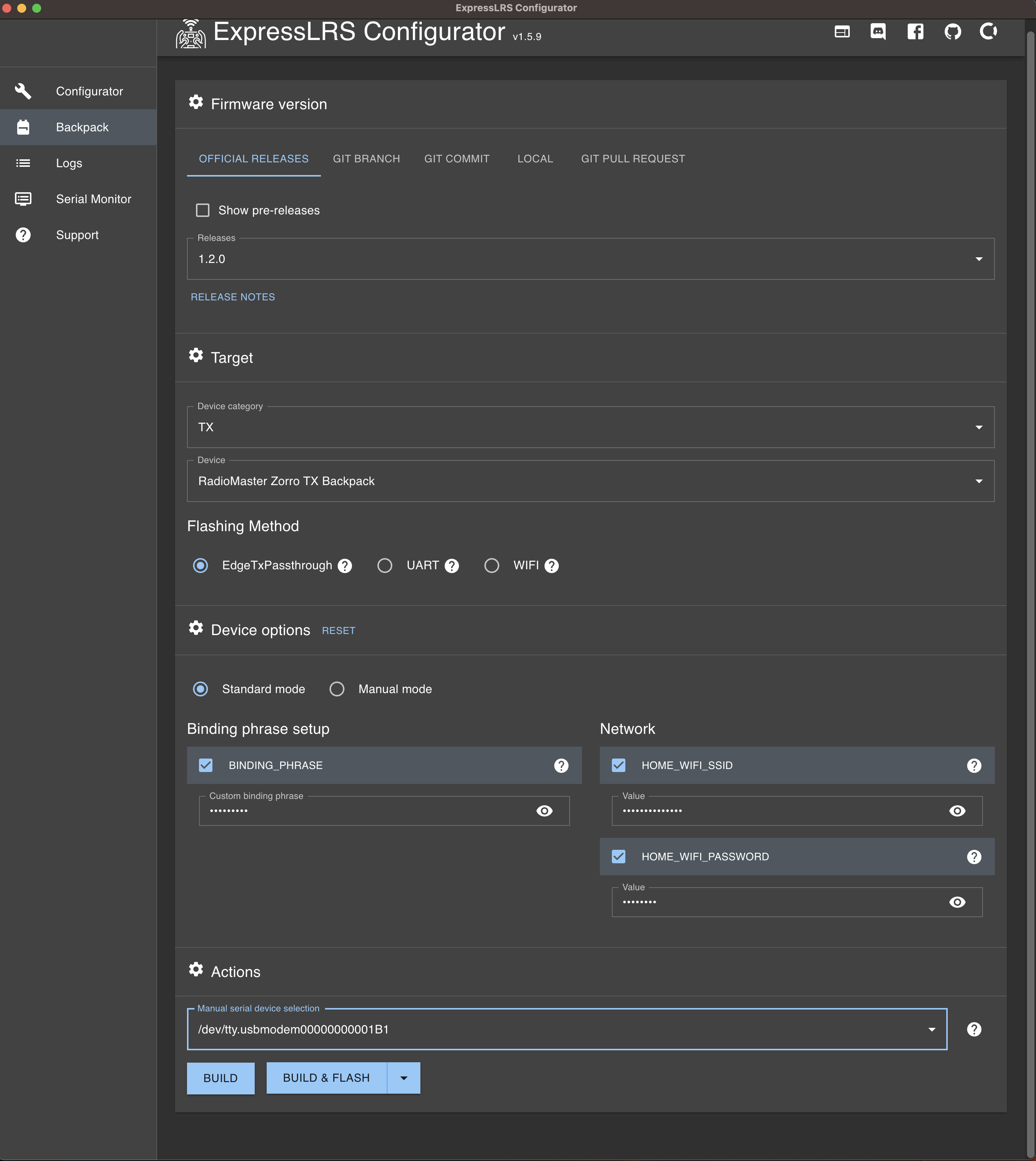 Building Backpack firmware fails due to invalid environment name · Issue #504 · ExpressLRS ...
