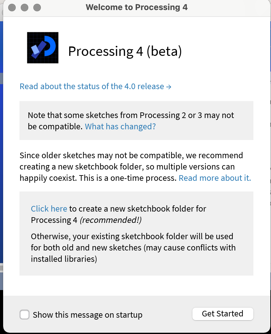 Welcome screen persistent · Issue #6200 · processing/processing · GitHub