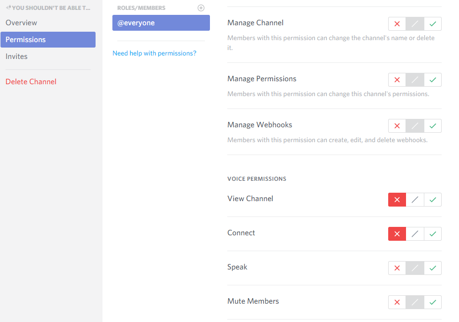 Hidden voice channels showing on web widget · Issue #400 · discord/discord-api-docs · GitHub
