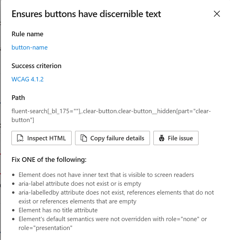 fix: Accessibility: Ensures buttons have discernible text in FluentSearch · Issue #621 ...