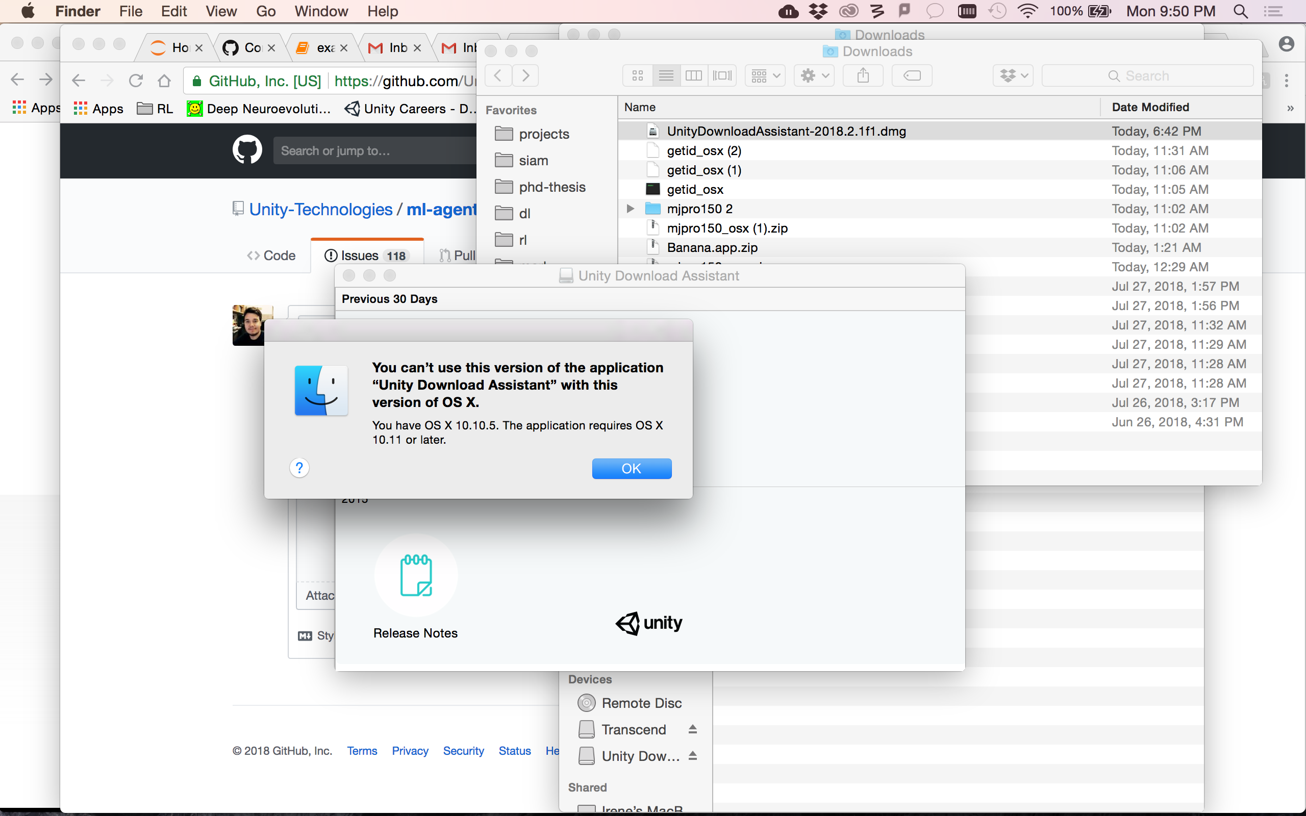 Unity Download Assistant incompatible with OS X 10.10 · Issue #1038 · Unity-Technologies/ml ...