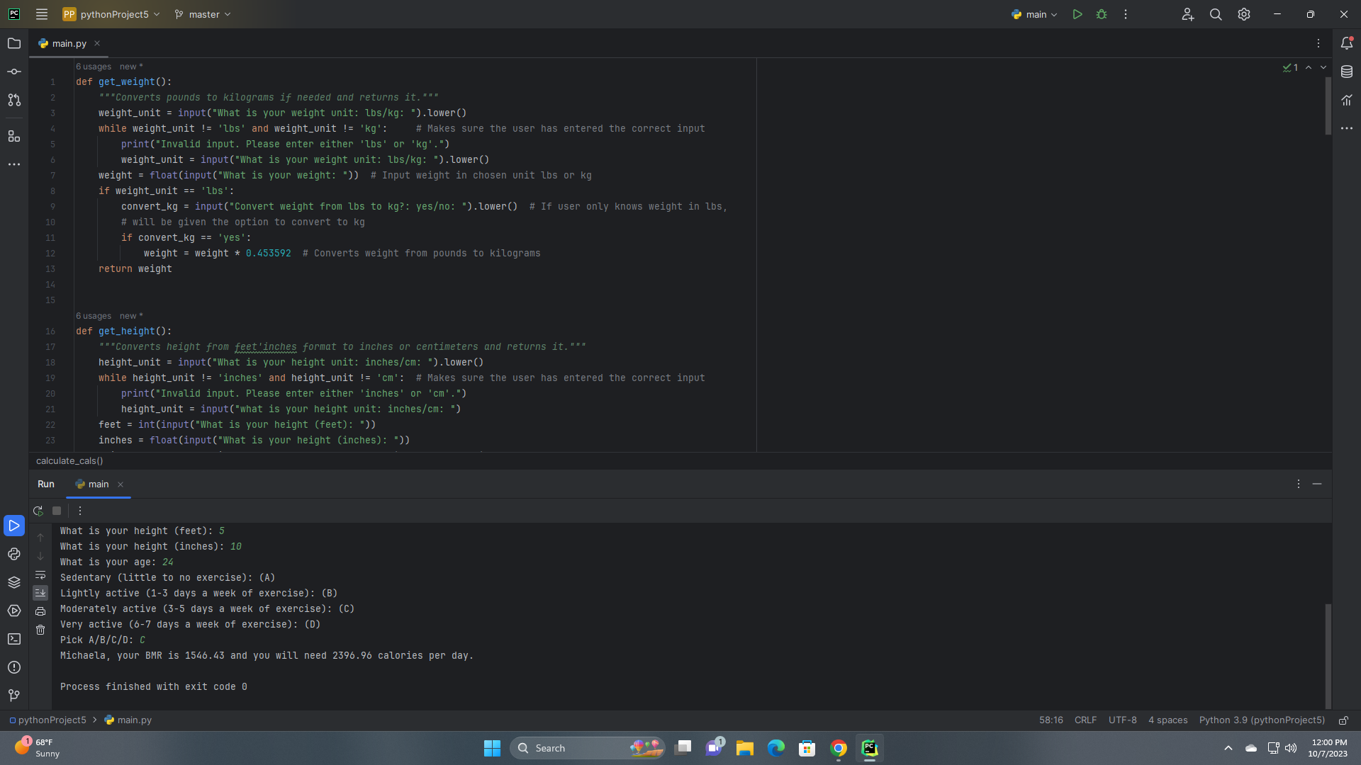 GitHub - mhouse99/BMR_BMI_Calculator: Used to calculate Basal metabolic rate(BMR) and Body mass ...