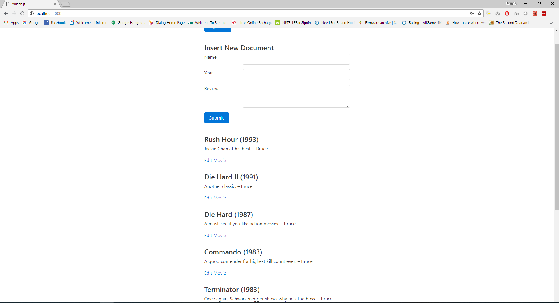 Data Not Sorted In Example Movies · Issue 91 · Vulcanjs Vulcan Starter · Github