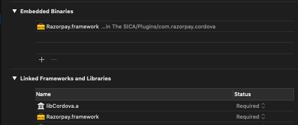 dyld: Library not loaded: @rpath/libswiftCore.dylib · Issue #118 · razorpay/razorpay-cordova ...