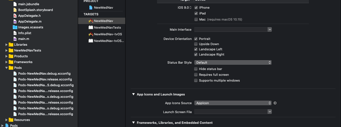 Could not find a storyboard named 'BootSplash' in bundle NSBundle ...