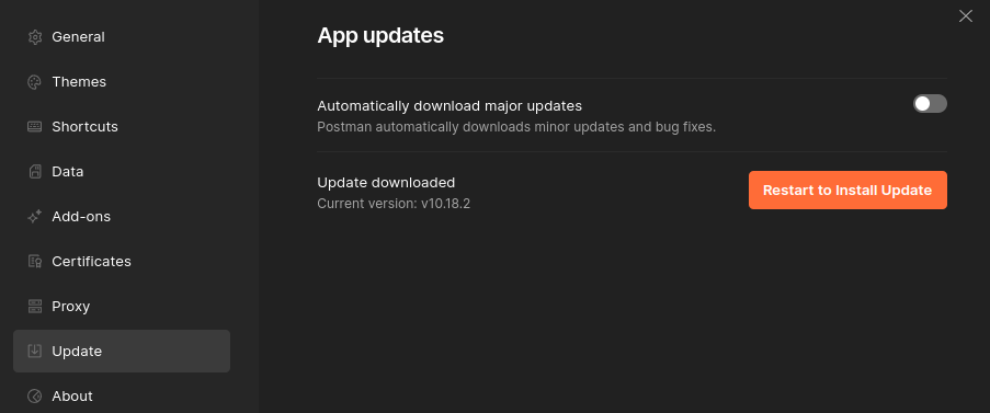 Allow Users More Control Over Automatic Download Settings Schedule · Issue 12366 · Postmanlabs