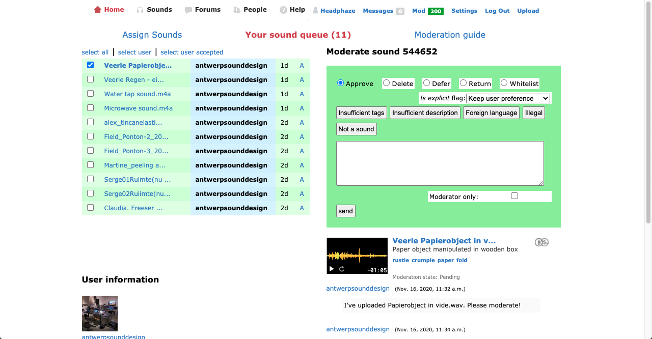 Moderation UI - Compact website navigation/links · Issue #1506 · MTG/freesound · GitHub