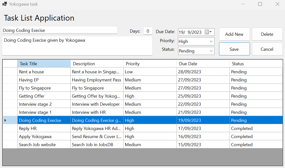 GitHub - Peterms0228/TaskListApplication: Coding Exercise given by Yokogawa Engineering Asia Pte Ltd