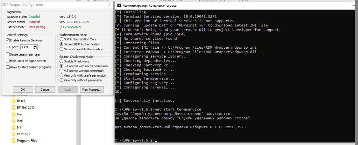 Windows 10 rdp wrapper 10.0.19041.3271 fully supported but not working · Issue #2315 · stascorp ...