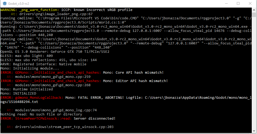 Crash when running mono project in RC2 · Issue #15915 · godotengine/godot · GitHub