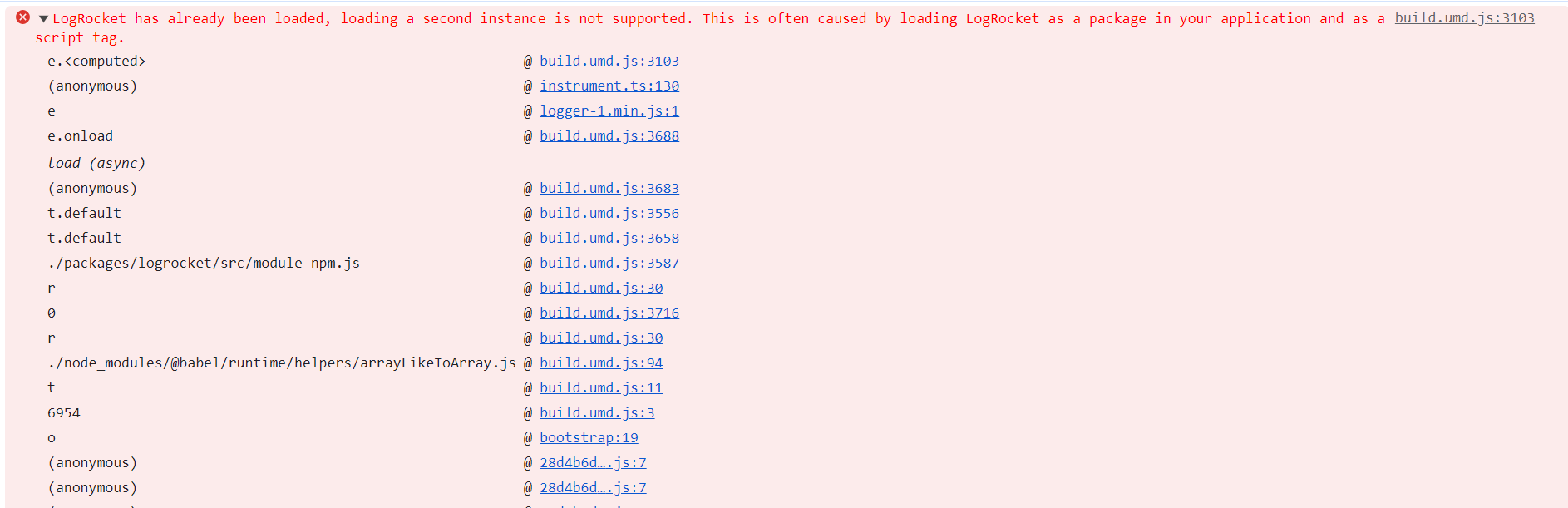 馃悰 Bug Report Logrocket Is Being Loaded Twice In Your Application Leading To A Session Quota