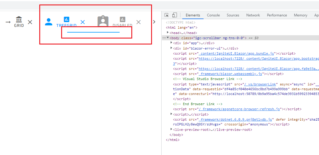 Tabs Selected Style Is Not Properly Displayed After Window Resize · Issue 39 · Igniteui