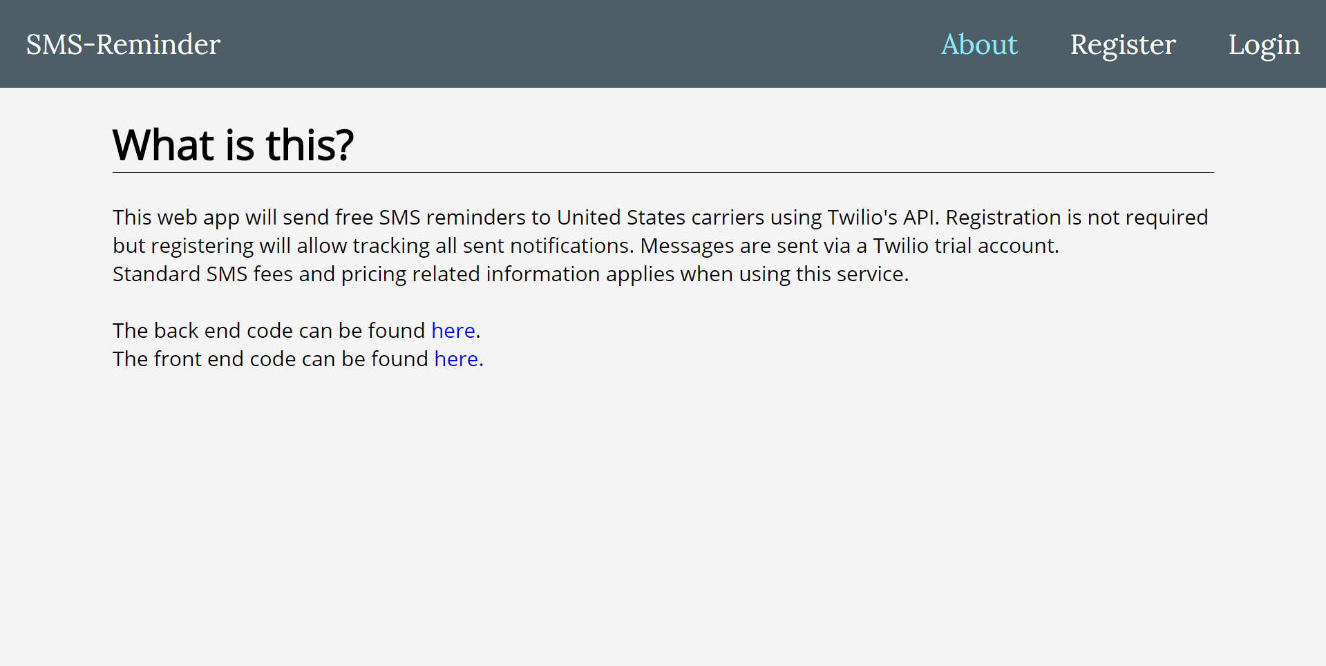 GitHub - Eritz/sms-reminder-frontend