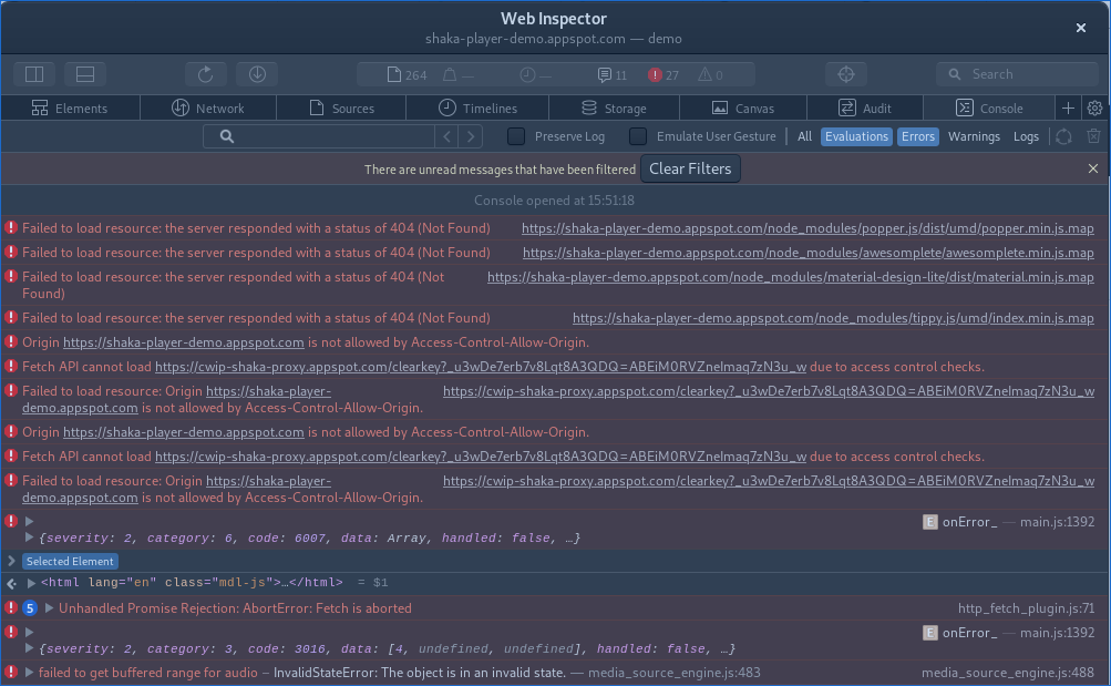 CORS configuration issue is shake-player-demo server? · Issue #2351 · shaka-project/shaka-player ...