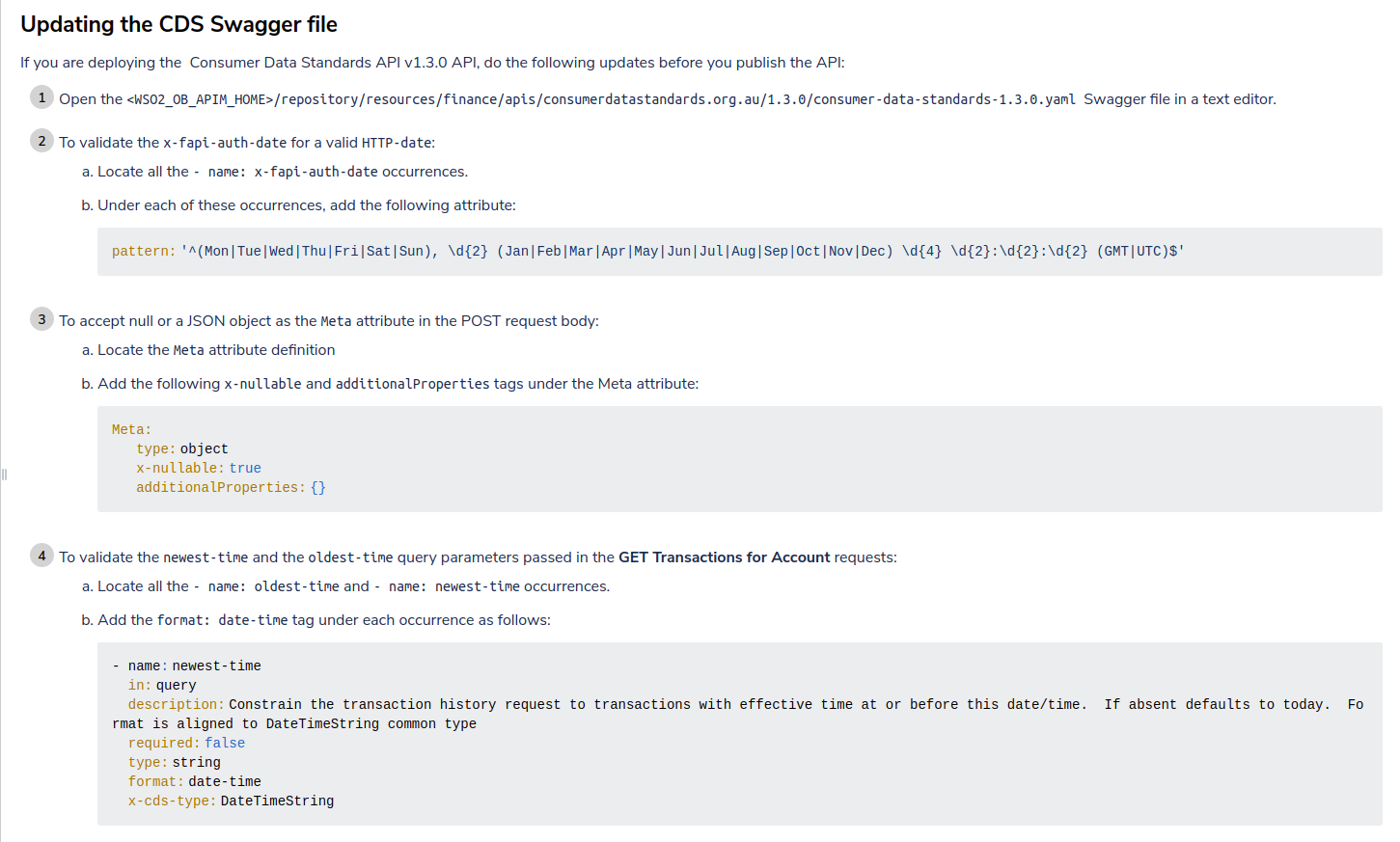 [OB2][AU] Provide instructions to update and re-publish the CDS-Accounts swagger · Issue #421 ...