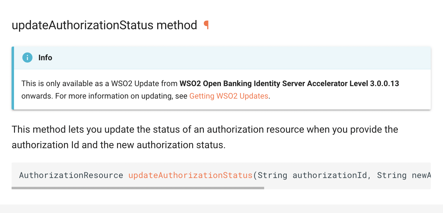 Add a new consent core service method to update authorization resource status · Issue #523 ...