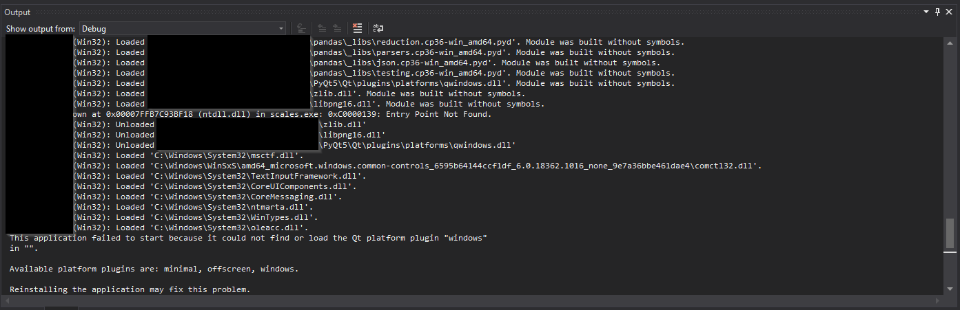 this application failed to start because it could not find or load the ...
