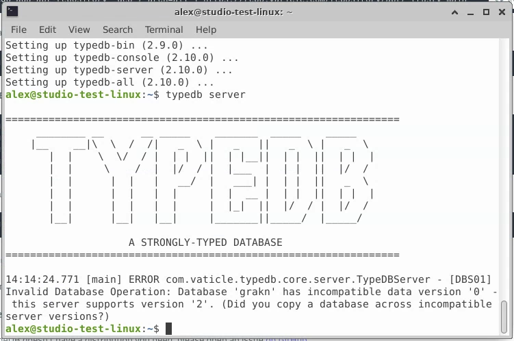 Improve The Ux When Upgrading Typedb From A Version With An Older Data Encoding · Issue 6568