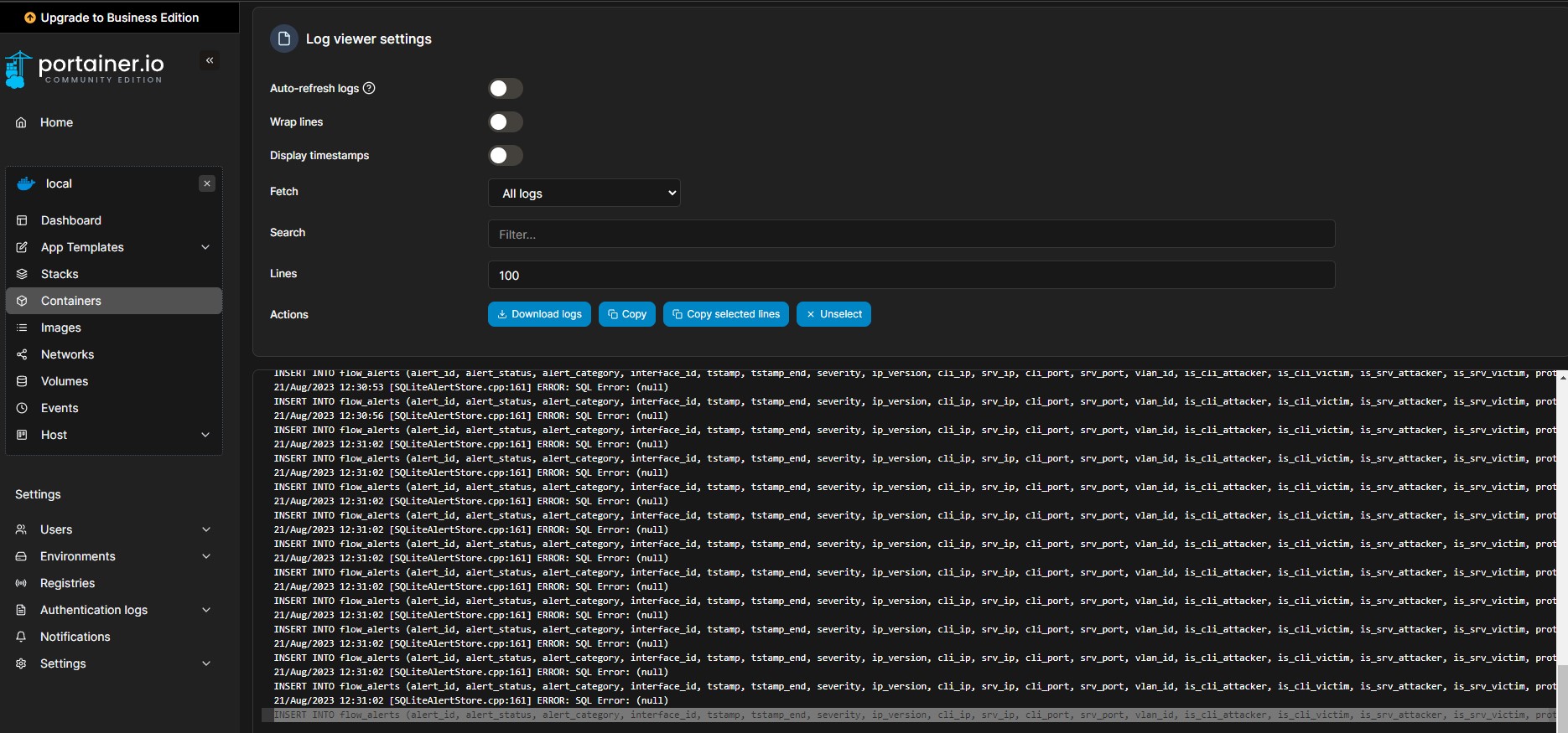 Sqlitealertstorecpp161 Error Sql Error Null · Issue 7778