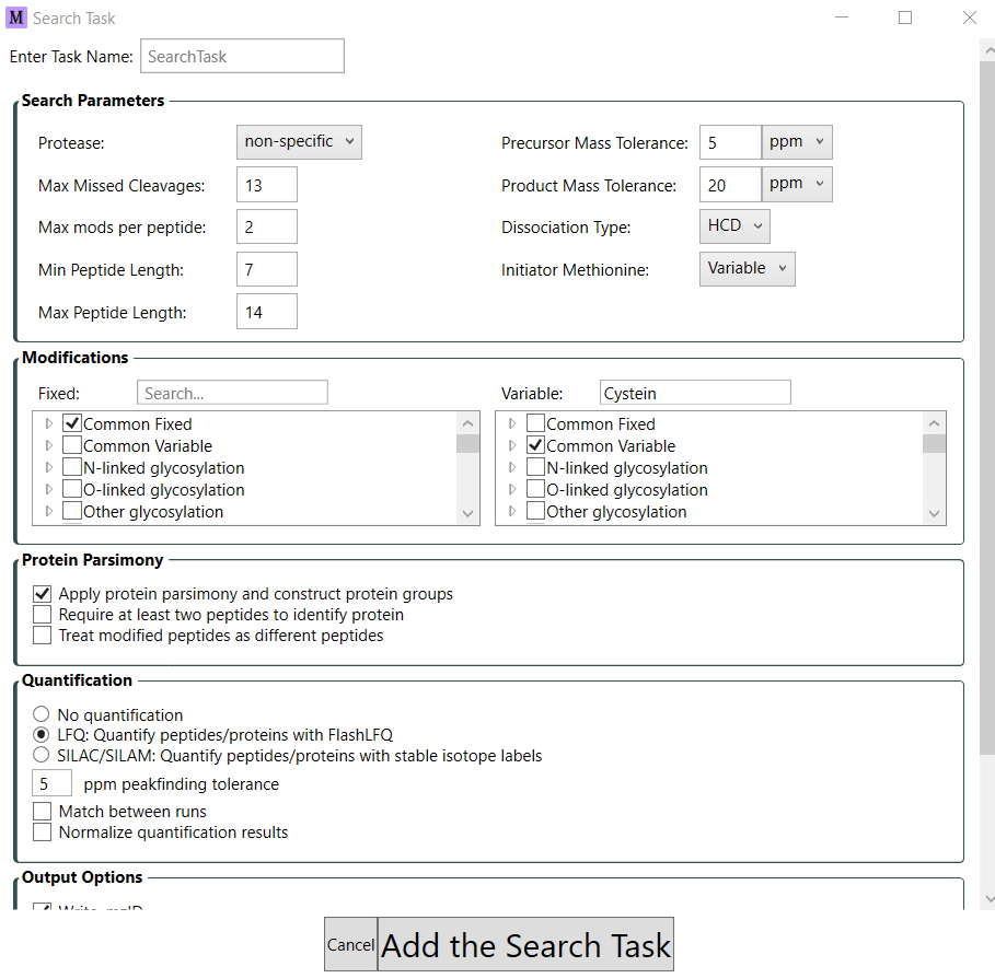 Modification Search Boxes Do Not Filter · Issue #1713 · smith-chem-wisc/MetaMorpheus · GitHub