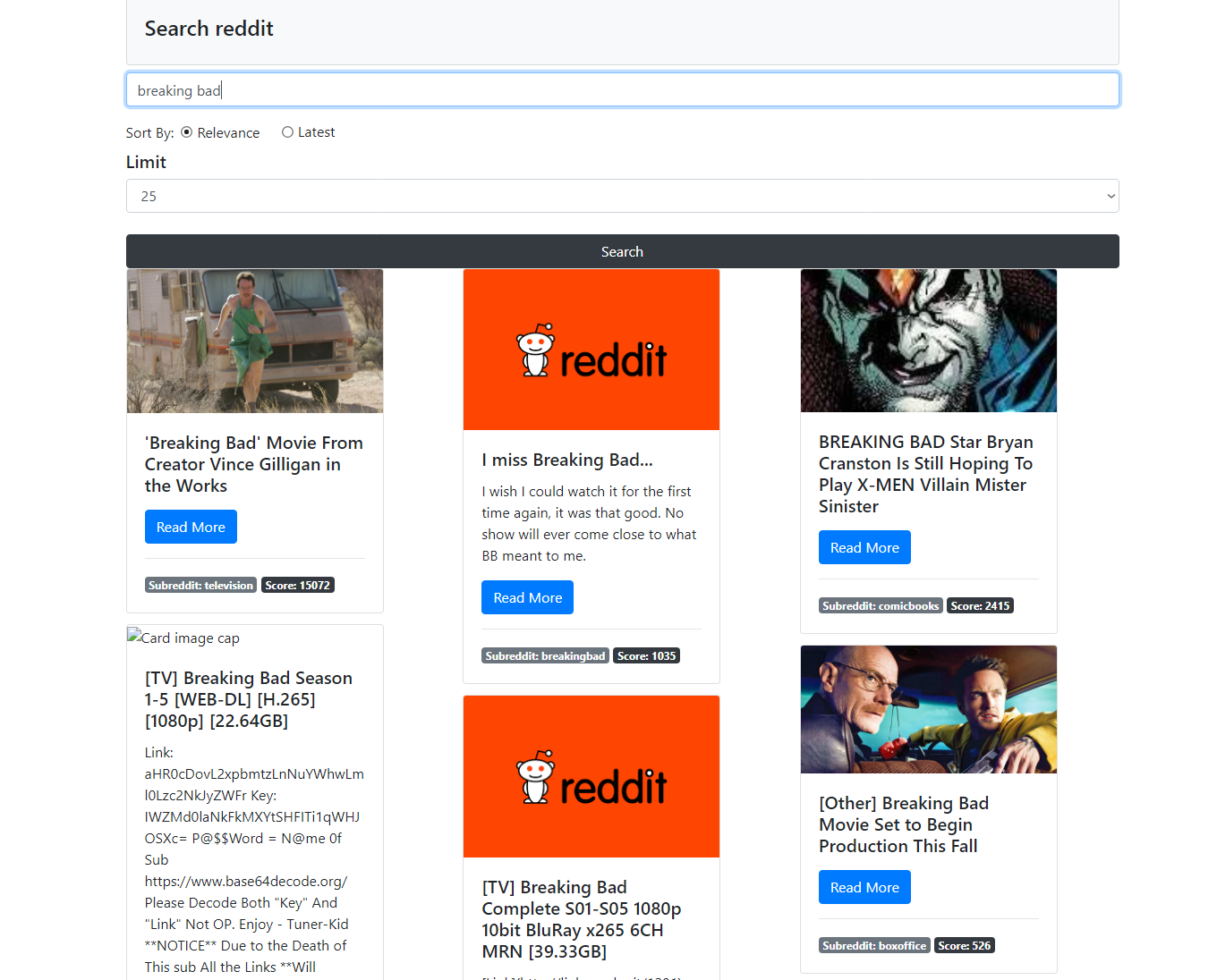 GitHub - swanandvk/RedditSearch-webapp: Reddit search application using ...