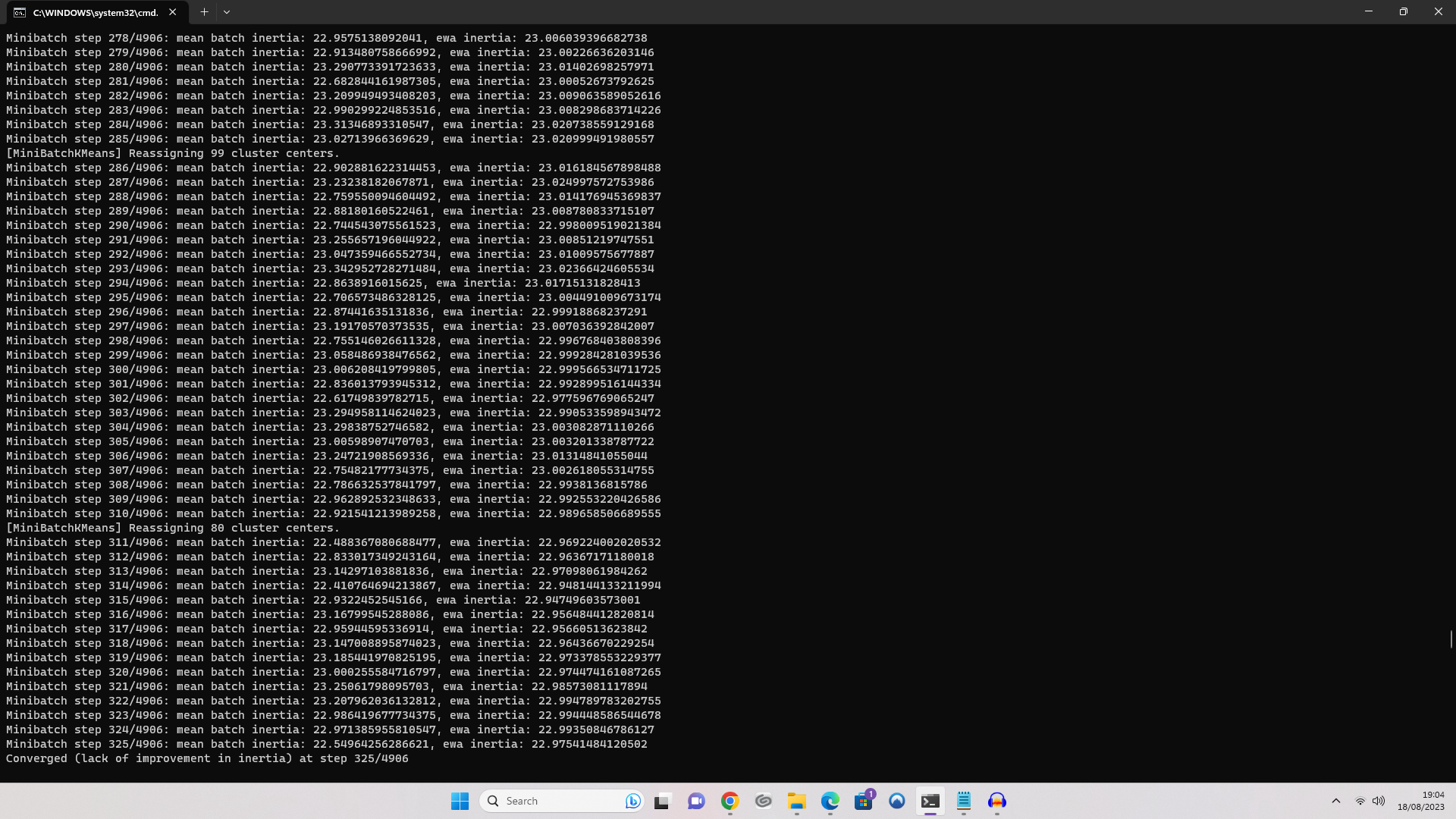 Is 'Converged (Lack of improvement in inertia)' an Error? · Issue #1050 · RVC-Project/Retrieval ...