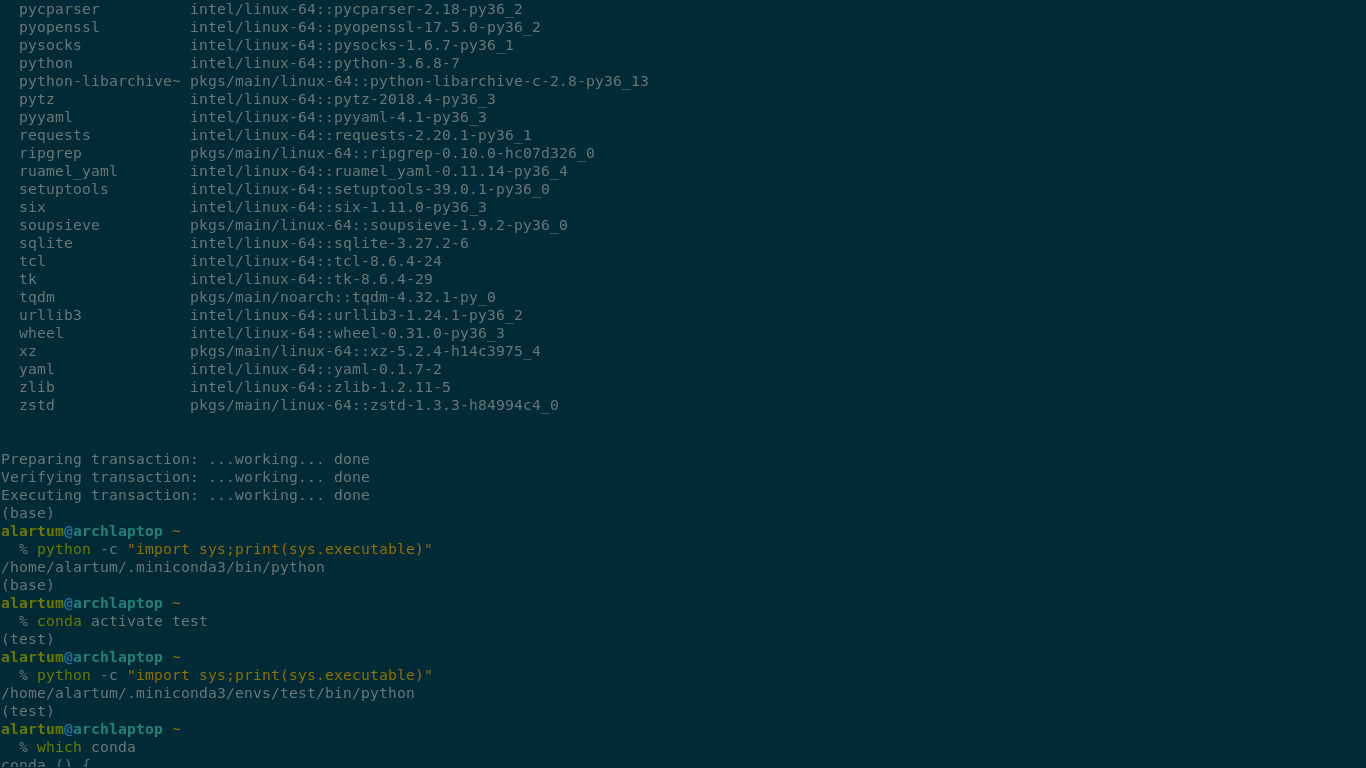 Incorrect Package Directories When Using Conda Init [experimental] · Issue 6971 · Microsoft