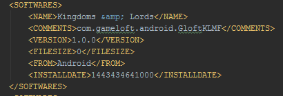 Use of CDATA for software names · Issue #113 · glpi-project/android-inventory-library · GitHub