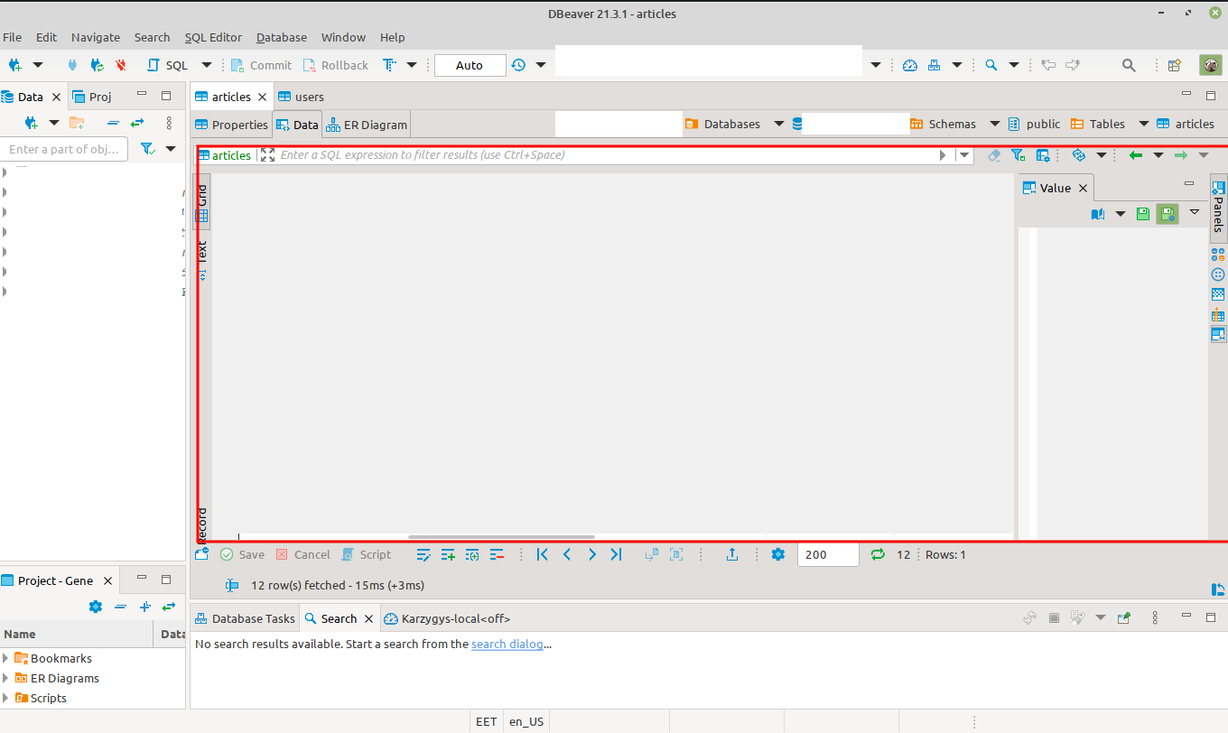 Table view flashes, impossible to work 21.3.1 · Issue #15018 · dbeaver ...