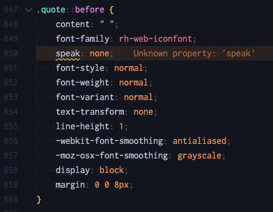 [css] Support "speak" property · Issue #191285 · microsoft/vscode · GitHub