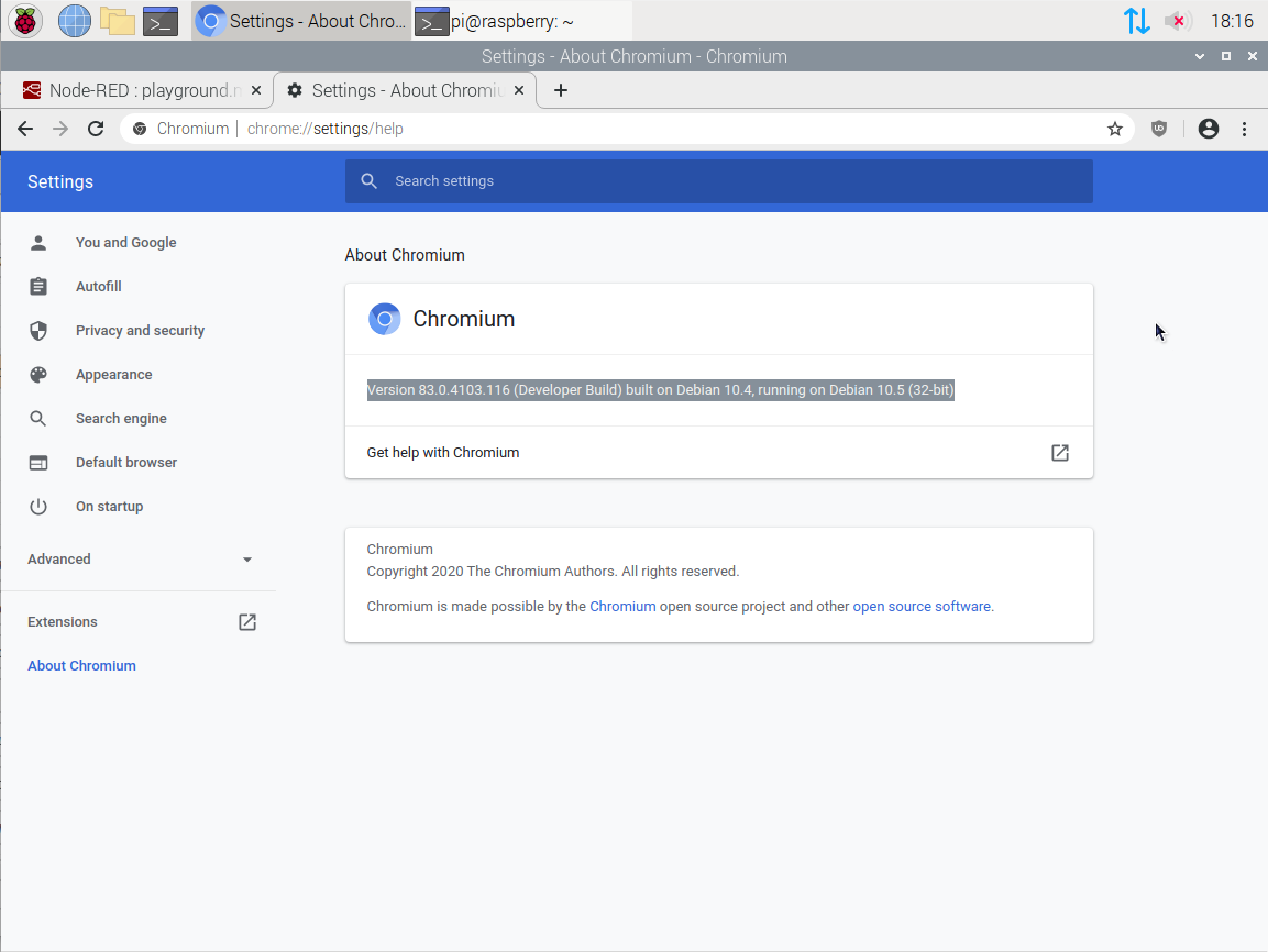 Installed node will not show up in Node pallet when using Raspberry Chromium web browser · Issue ...