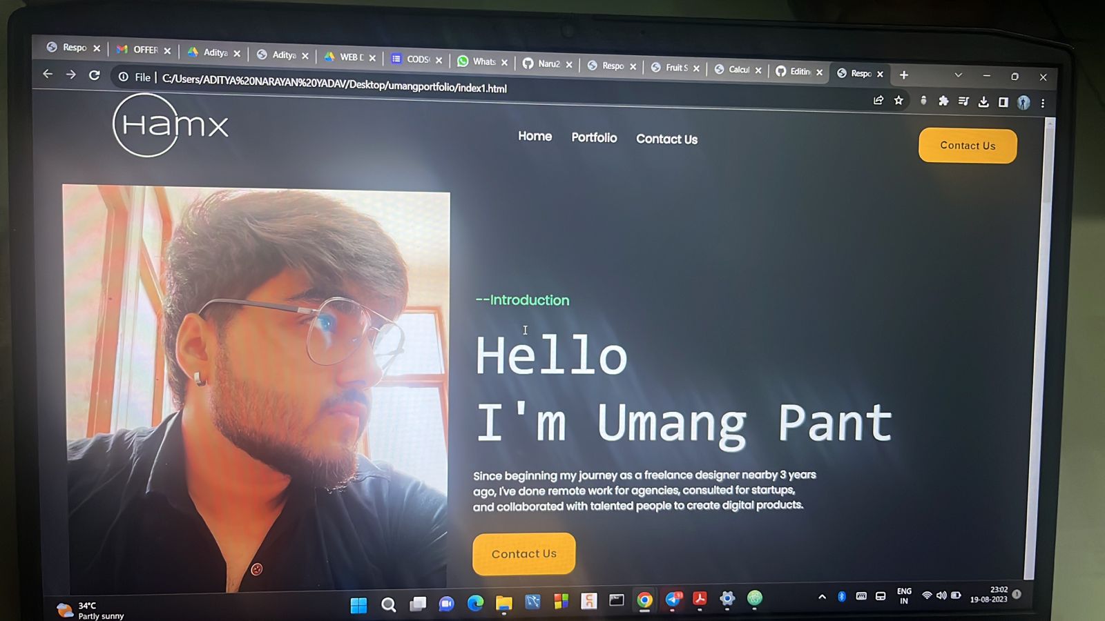 GitHub - Umangpant/portfolio: Codsoft