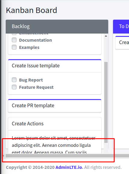 [FEATURE] kanban board like trello and Jira · Issue #2418 · ColorlibHQ/AdminLTE · GitHub