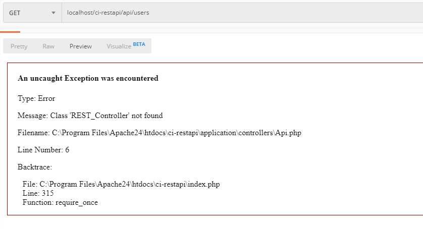 Running example not Working · Issue #1040 · chriskacerguis/codeigniter-restserver · GitHub