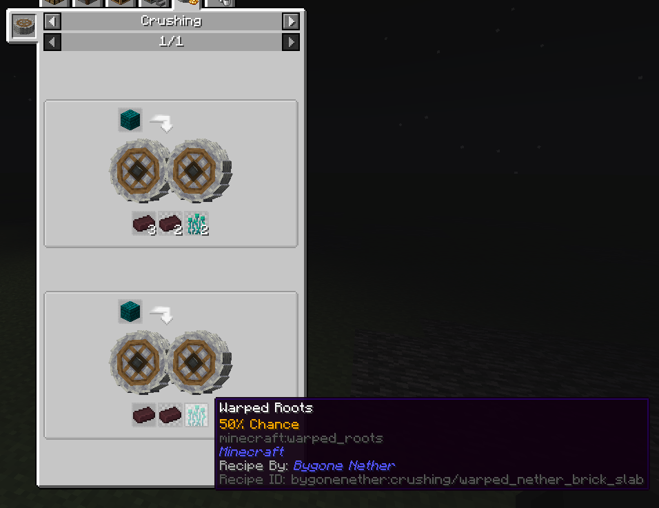 Wrong warped nether bricks crushing recipe and balancing · Issue #34 ...