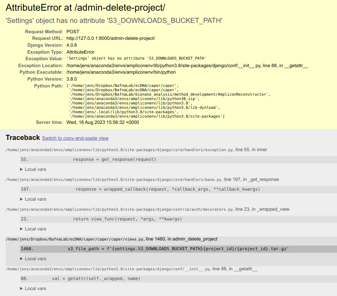 Permanently delete button doesn't work on local deployment · Issue #180 · AmpliconSuite ...